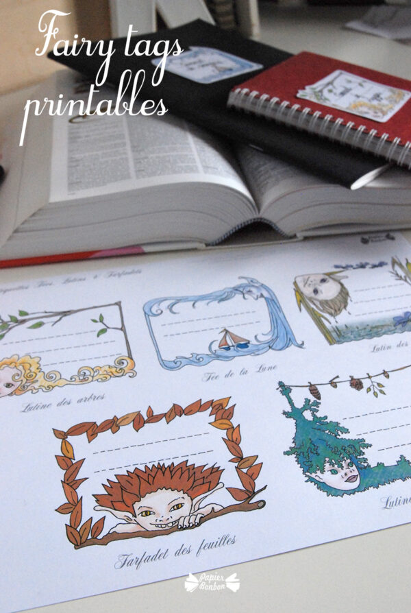 Fairy labels printables - Papier Bonbon