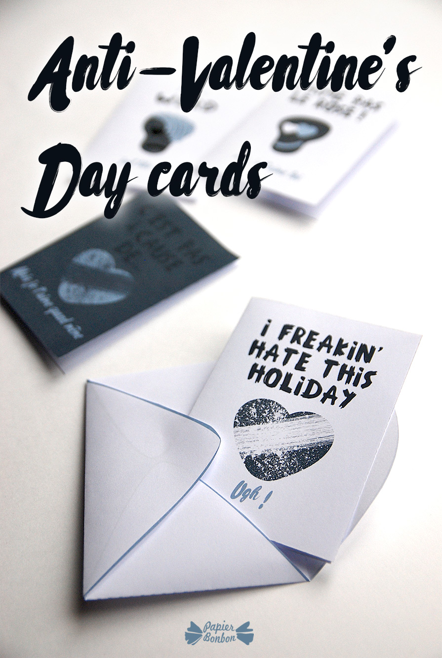 Anti-valentine's day card printable - Papier Bonbon