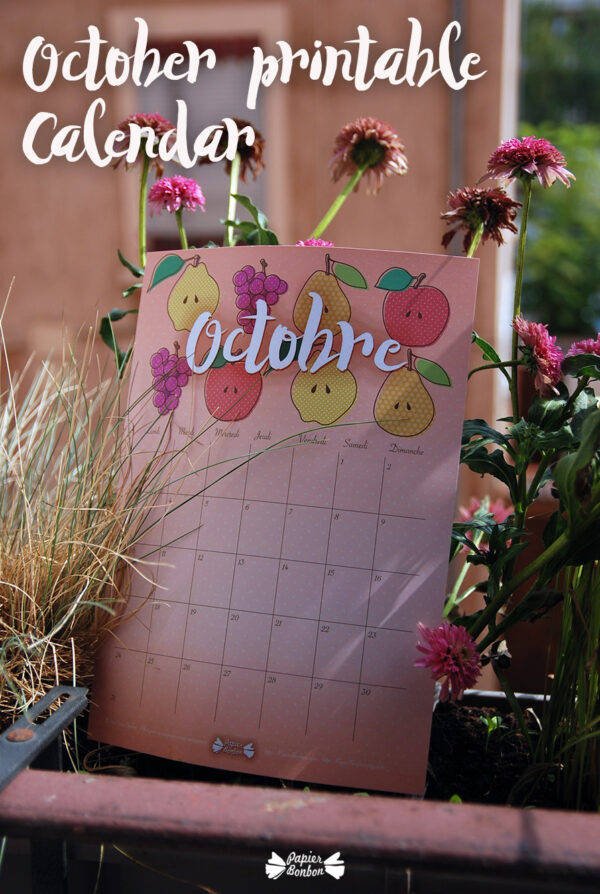 October calendar - Hello Fall ! - Papier Bonbon
