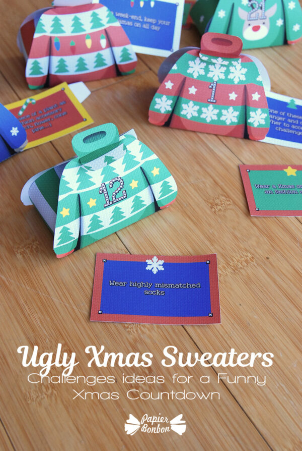 Funny challenges for Christmas countdown - Papier Bonbon