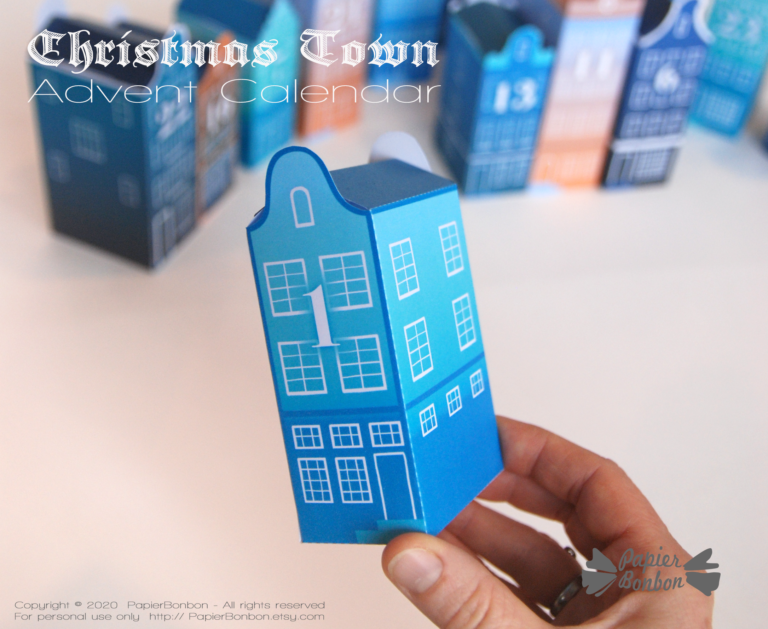 Blue Advent Calendar - Christmas in the city - Papier Bonbon