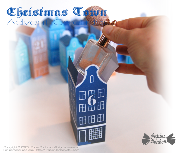 Blue Advent Calendar - Christmas in the city - Papier Bonbon