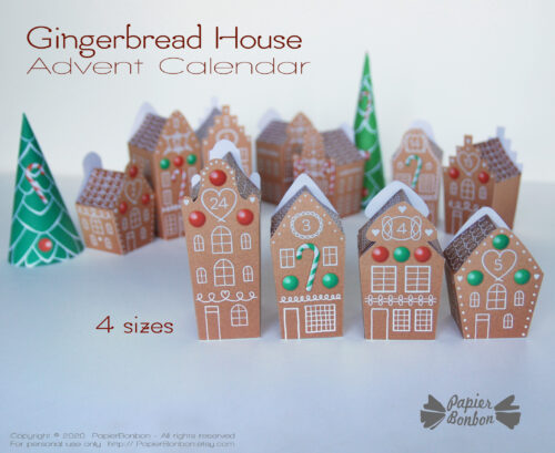 Gingerbread house Advent calendar - Papier Bonbon
