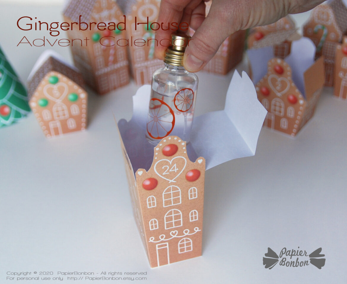 Gingerbread house Advent calendar - Papier Bonbon