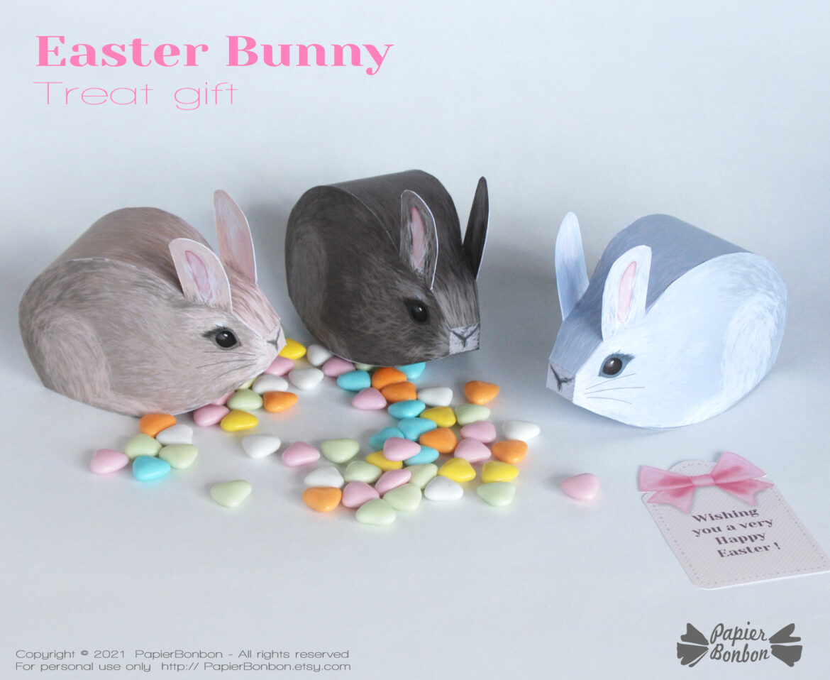 Easter bunny box - Paper DIY - Papier Bonbon