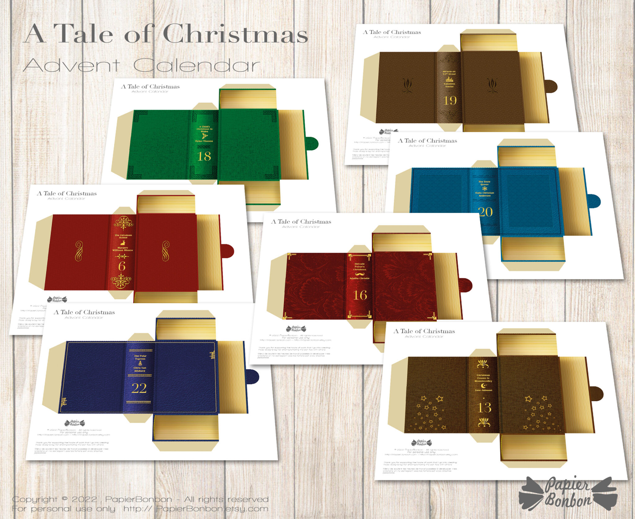 Christmas books Advent calendar - Papier Bonbon