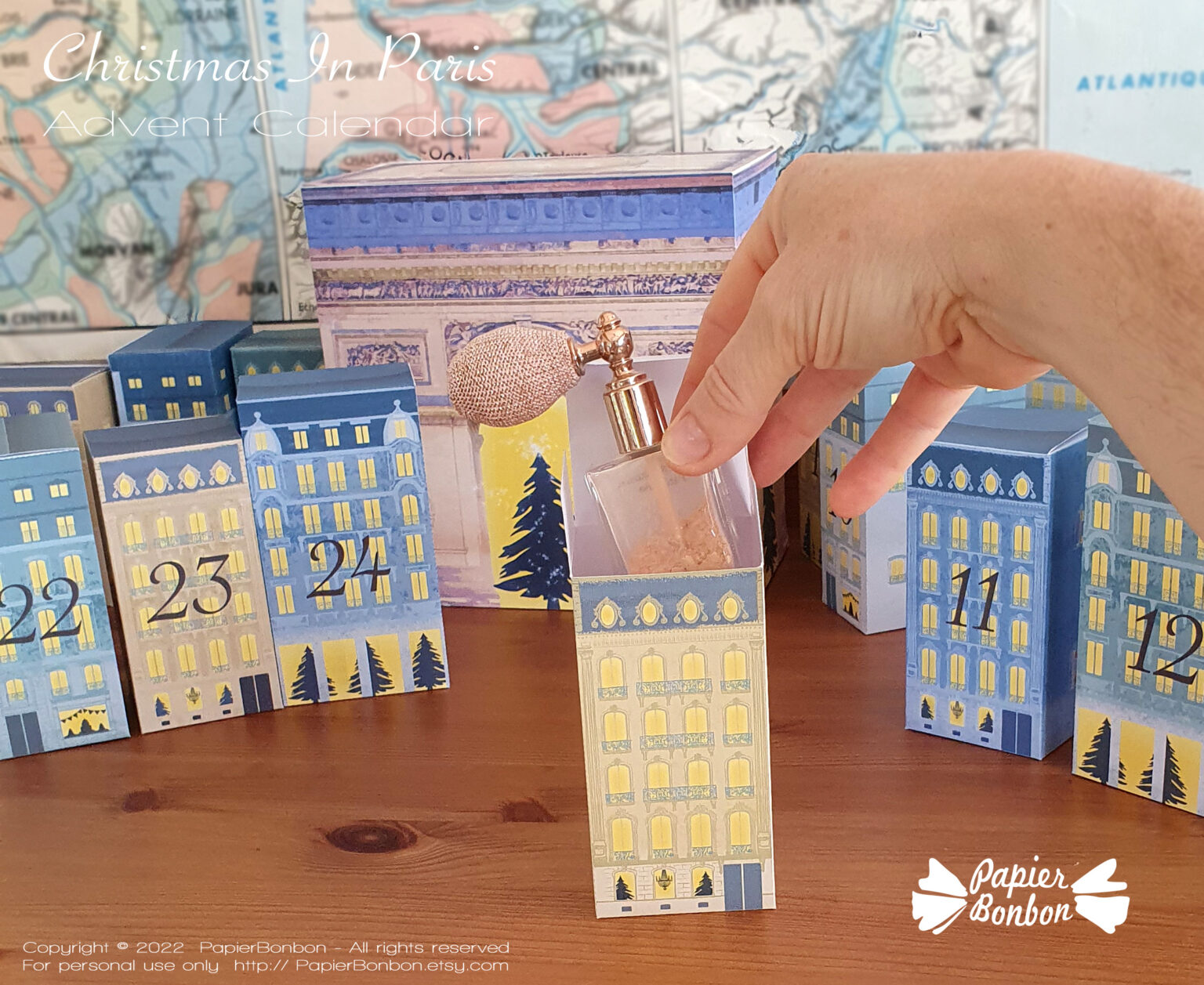 Paris Advent calendar printable - Papier Bonbon