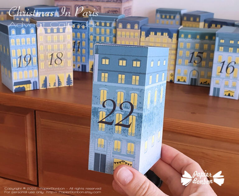 Paris Advent calendar printable - Papier Bonbon
