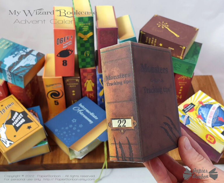 Wizard books Advent calendar "My wizard Bookcase" - Papier Bonbon