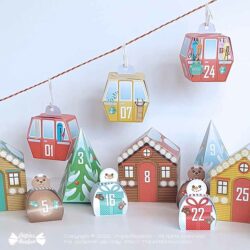 Mountain Wonderland Ski Advent Calendar - Papier Bonbon